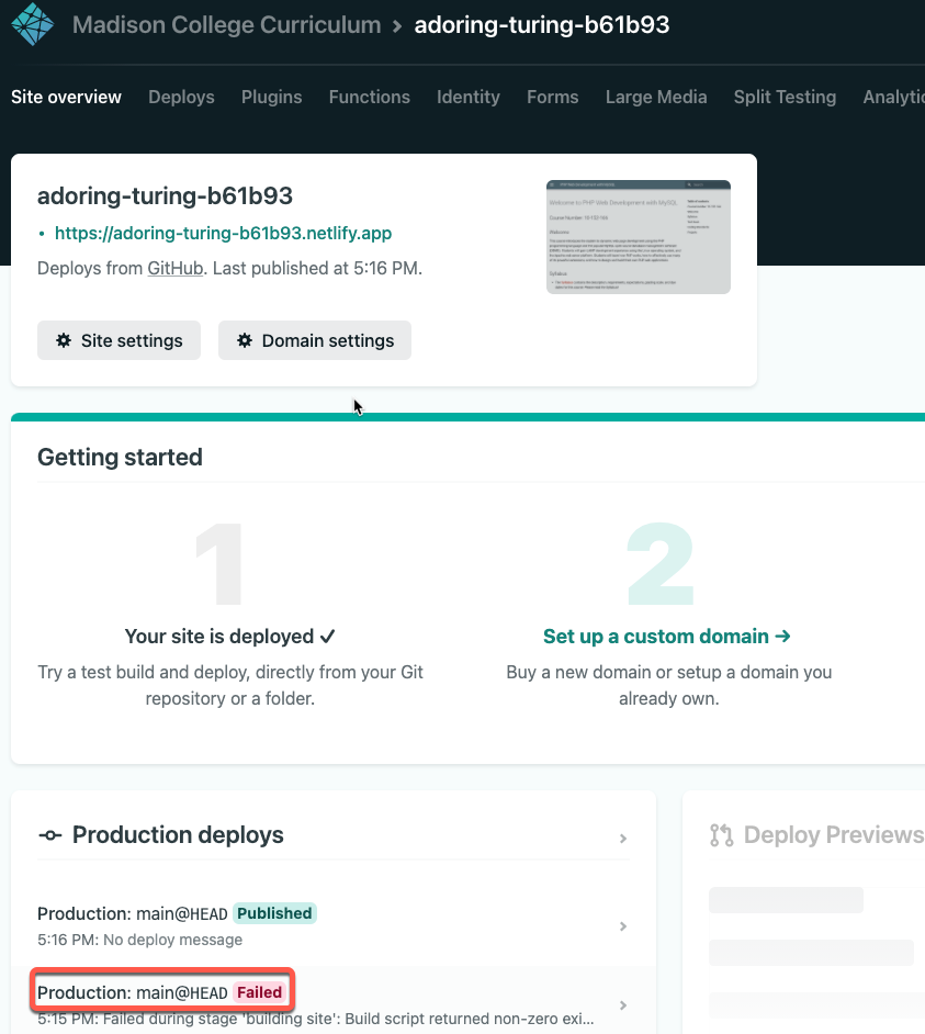 How To Setup Continuous Deployment Of Mkdocs With Material To Netlify From Git Php Web