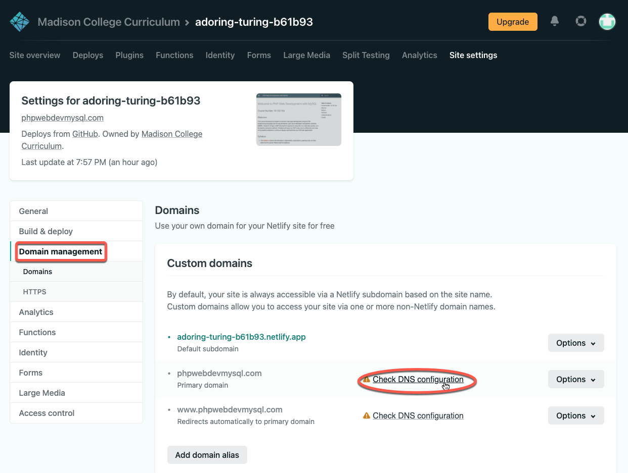 How To Setup Continuous Deployment Of Mkdocs With Material To Netlify From Git Php Web